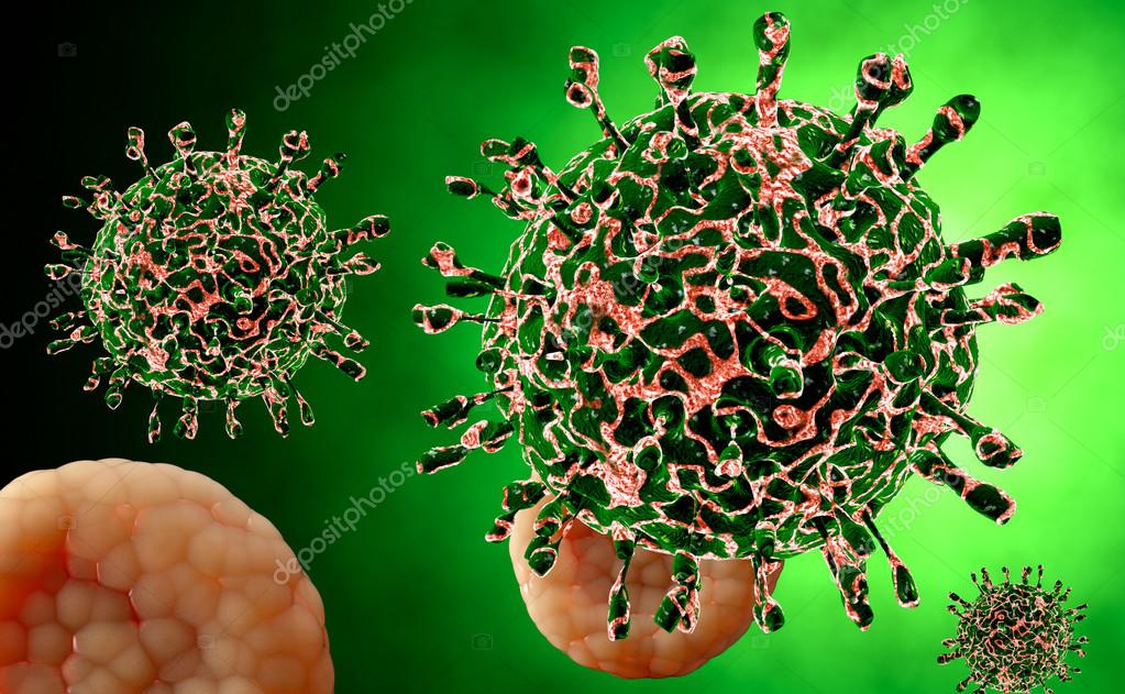 Virus. Bacteria.Viruses in infected organism , viral disease epidemic ...