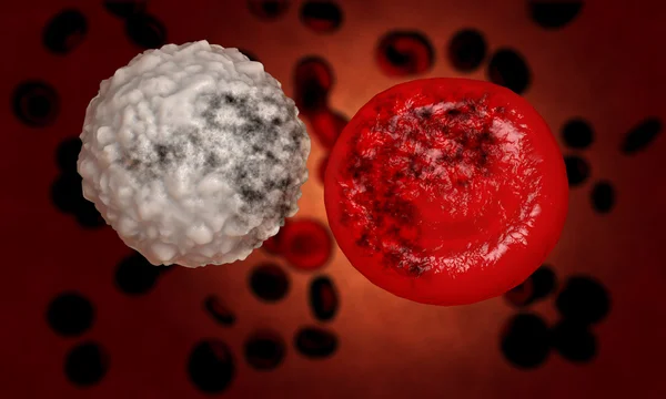 Damaged, sick red blood cell. disease concept Stock Photo by ©chagpg ...