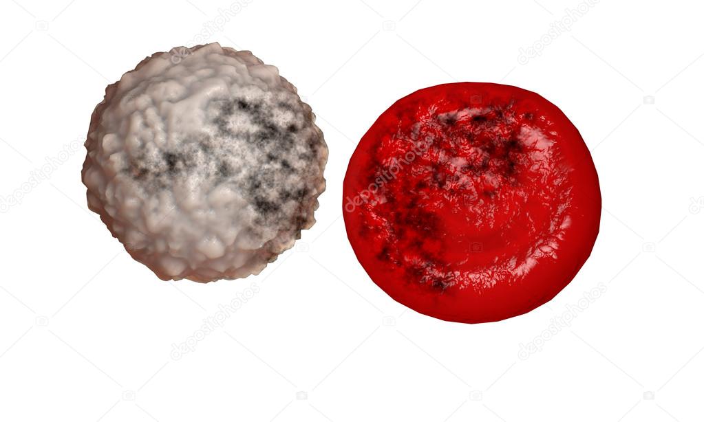 Damaged, sick red blood cell. disease concept — Stock Photo © chagpg ...