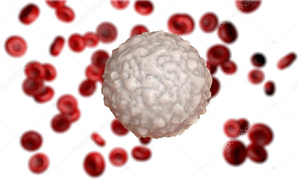 White blood cell, leucocyte. 3d render — Stock Photo © chagpg #96075596