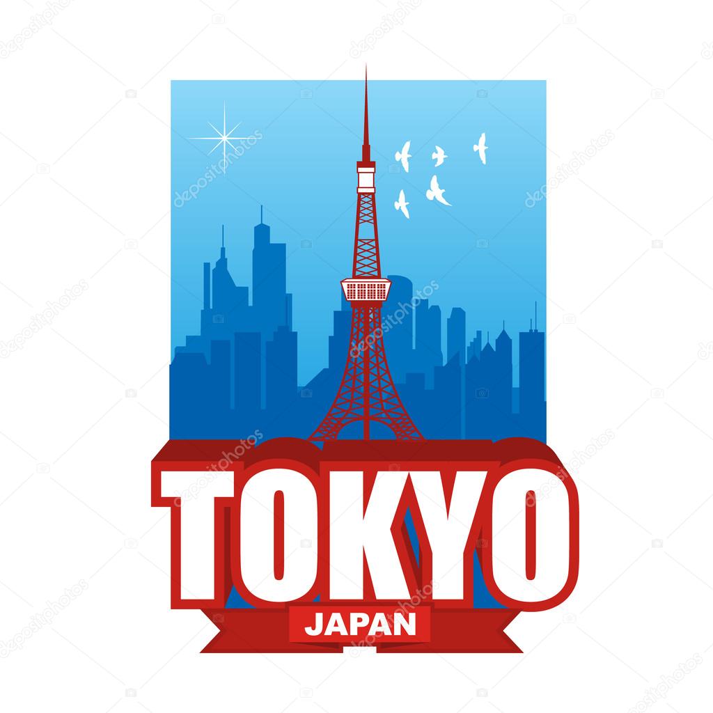 Tokyo Tower Cartoon