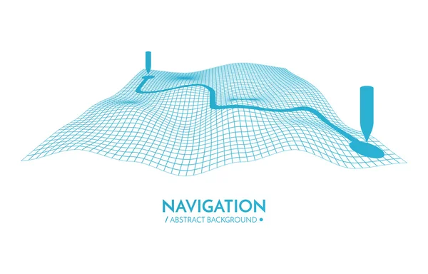 GPS navigator vector background. 3d technology vector map Stock Vector ...