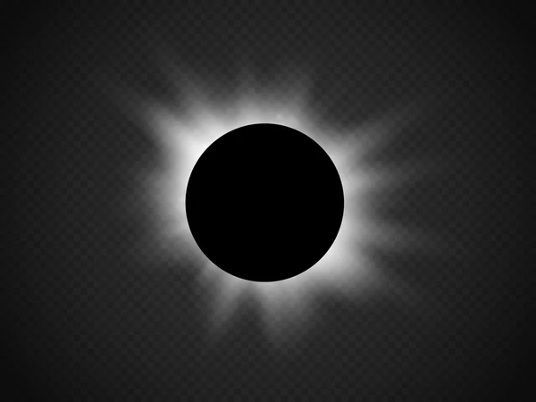 Sun eclipse isolated on transparent background. Vector Stock Vector by ...