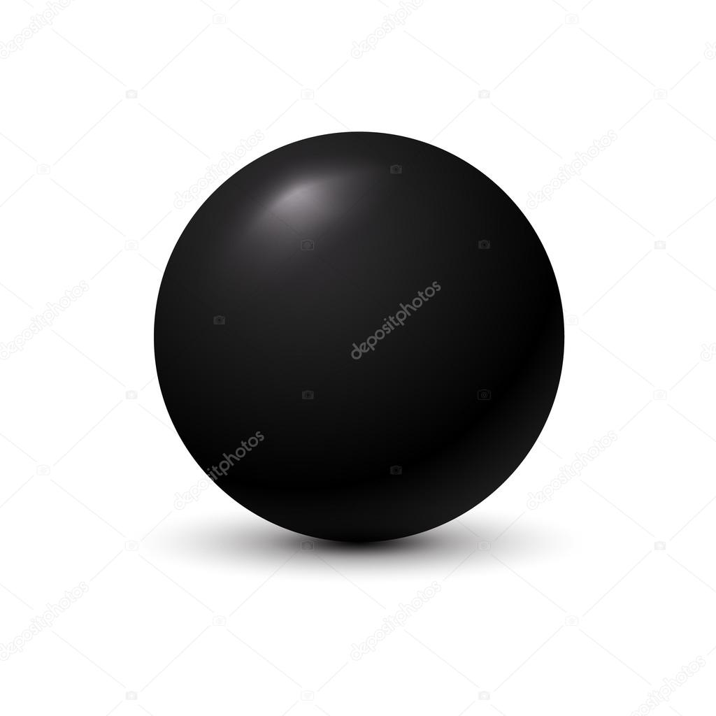 Realistic Black ball Stock Vector Image by ©Ket4up #91961870