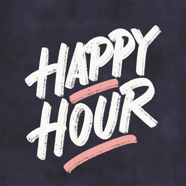 Happy hour. Chalkboard sign. Stock Vector by ©alexgorka 222868232
