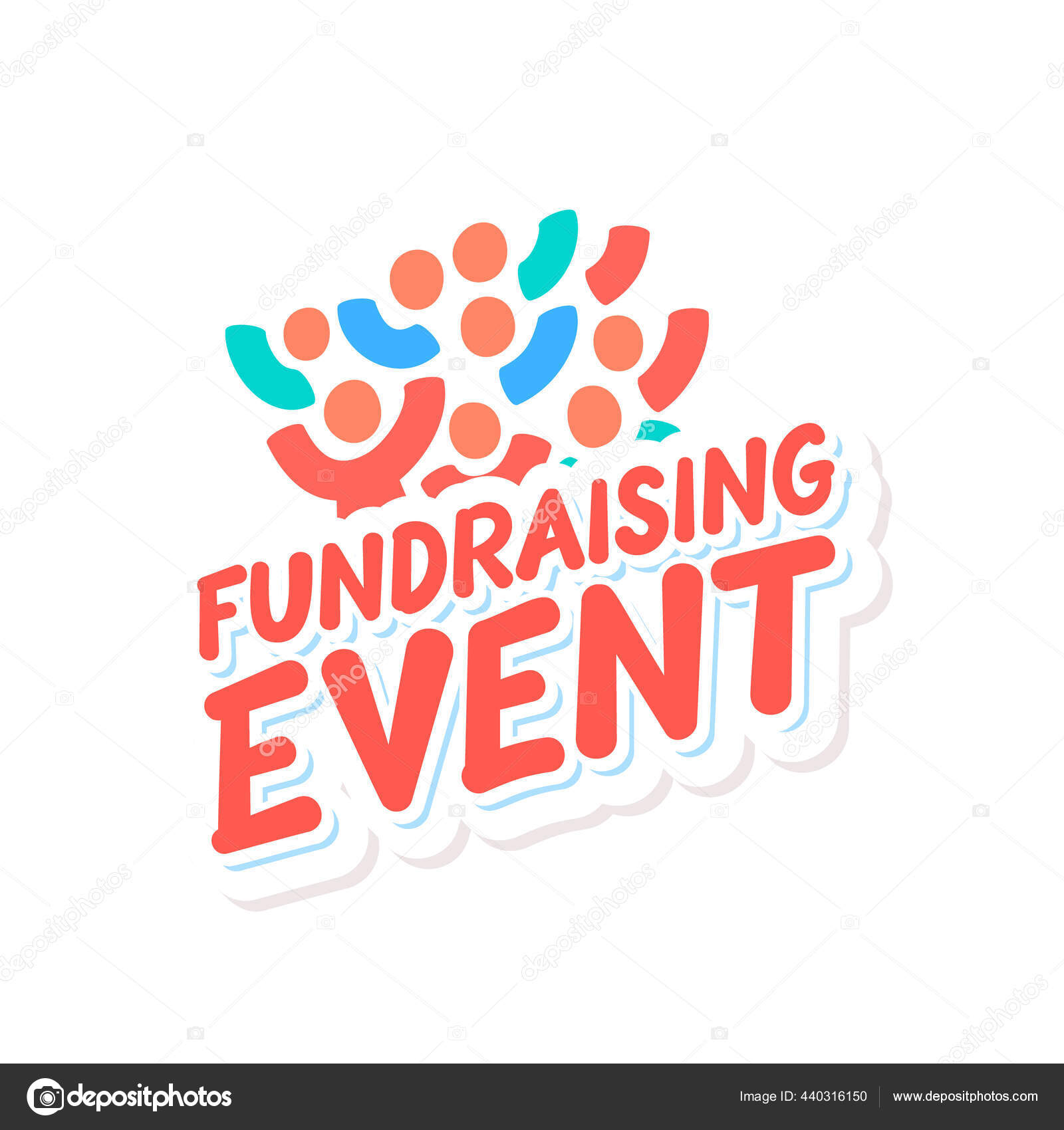 Fundraising event. Vector lettering banner. Stock Vector by ©alexgorka ...