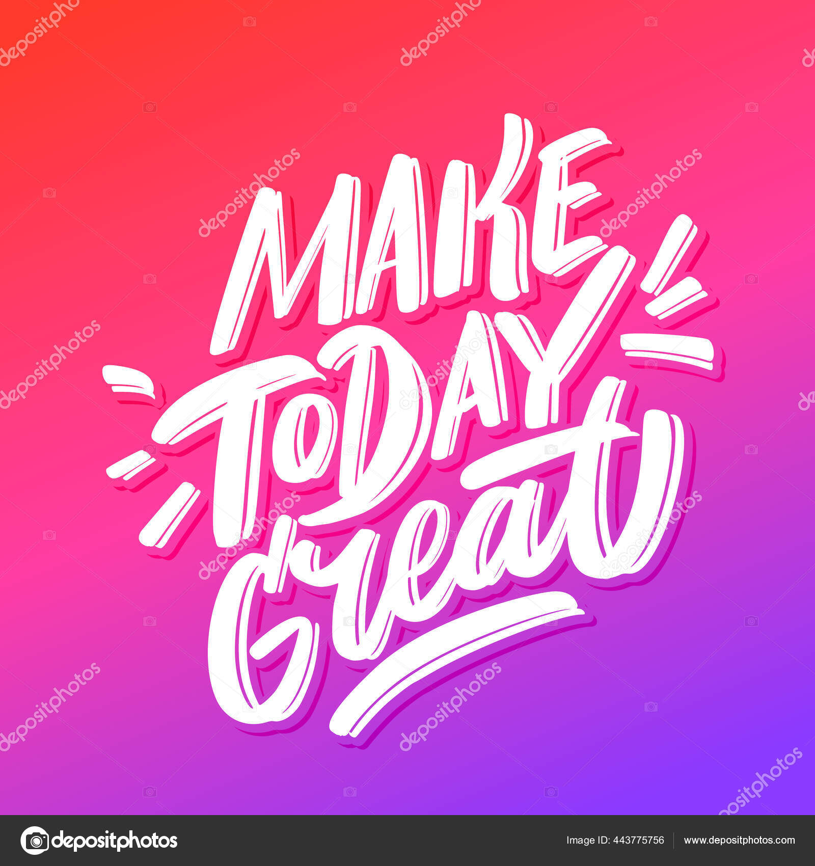 Make today great. Vector lettering banner. Stock Vector Image by ...