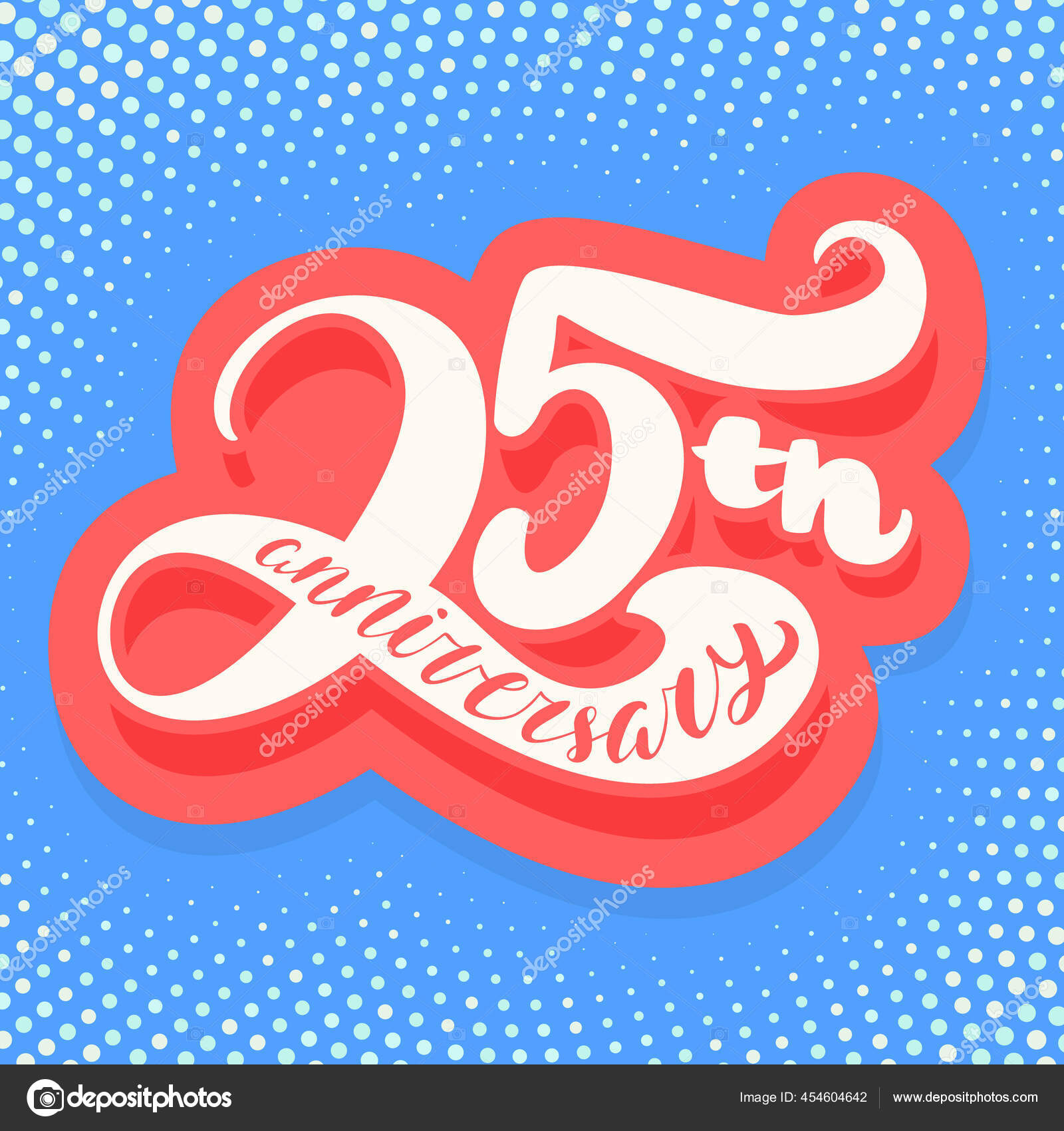 Cartão de 25 anos. Letras vetoriais. imagem vetorial de alexgorka ...