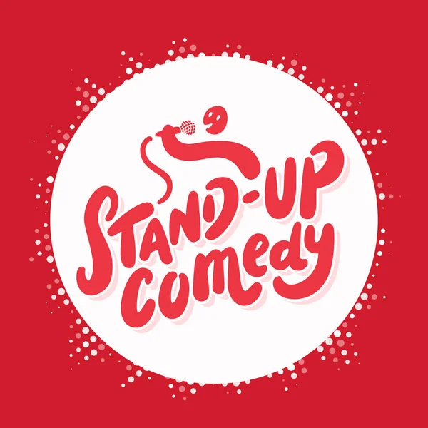 Stand up comedy. Vector lettering poster template. Stock Vector by ...
