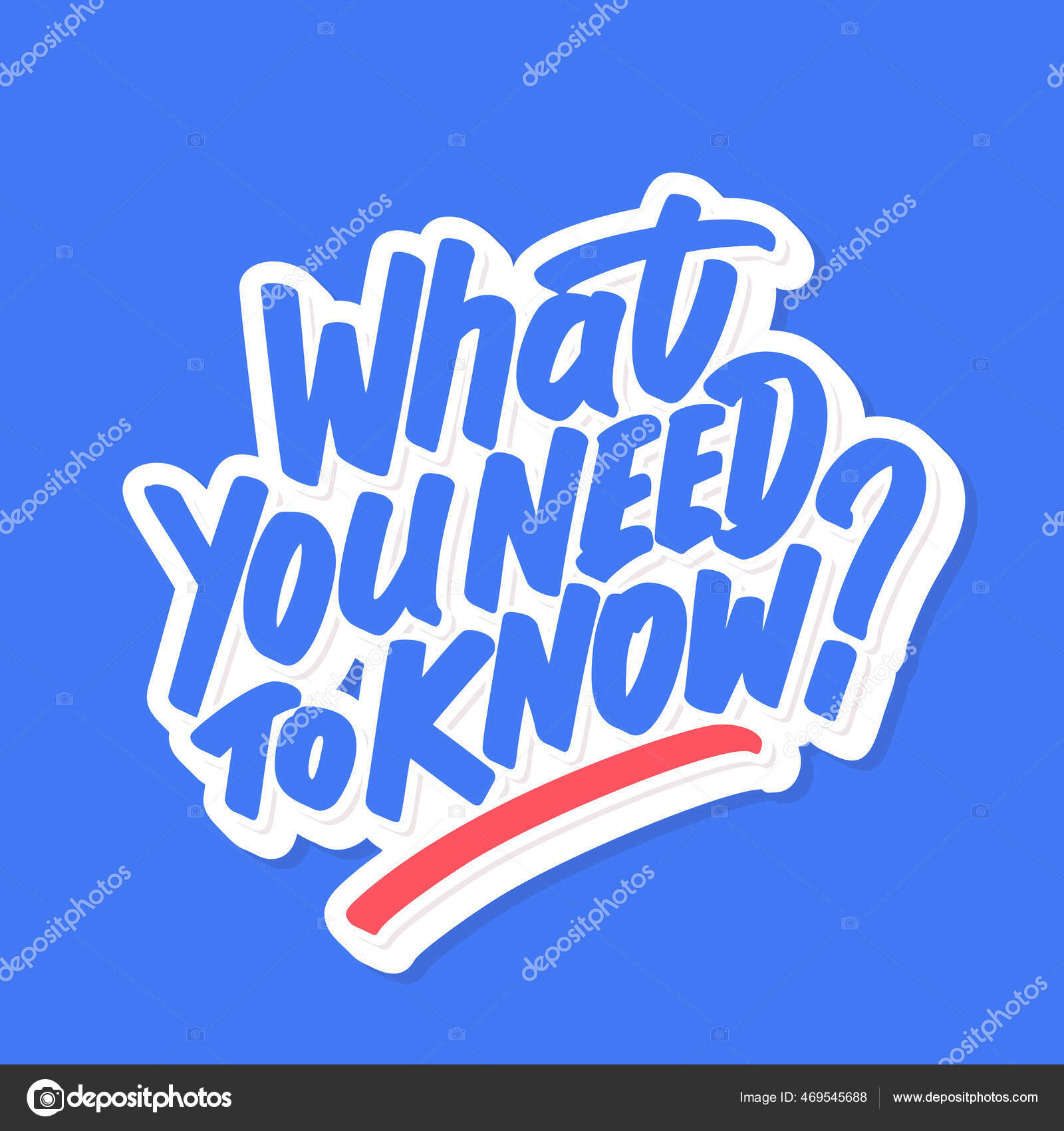 What you need to know. Vector lettering banner. Stock Illustration by ...