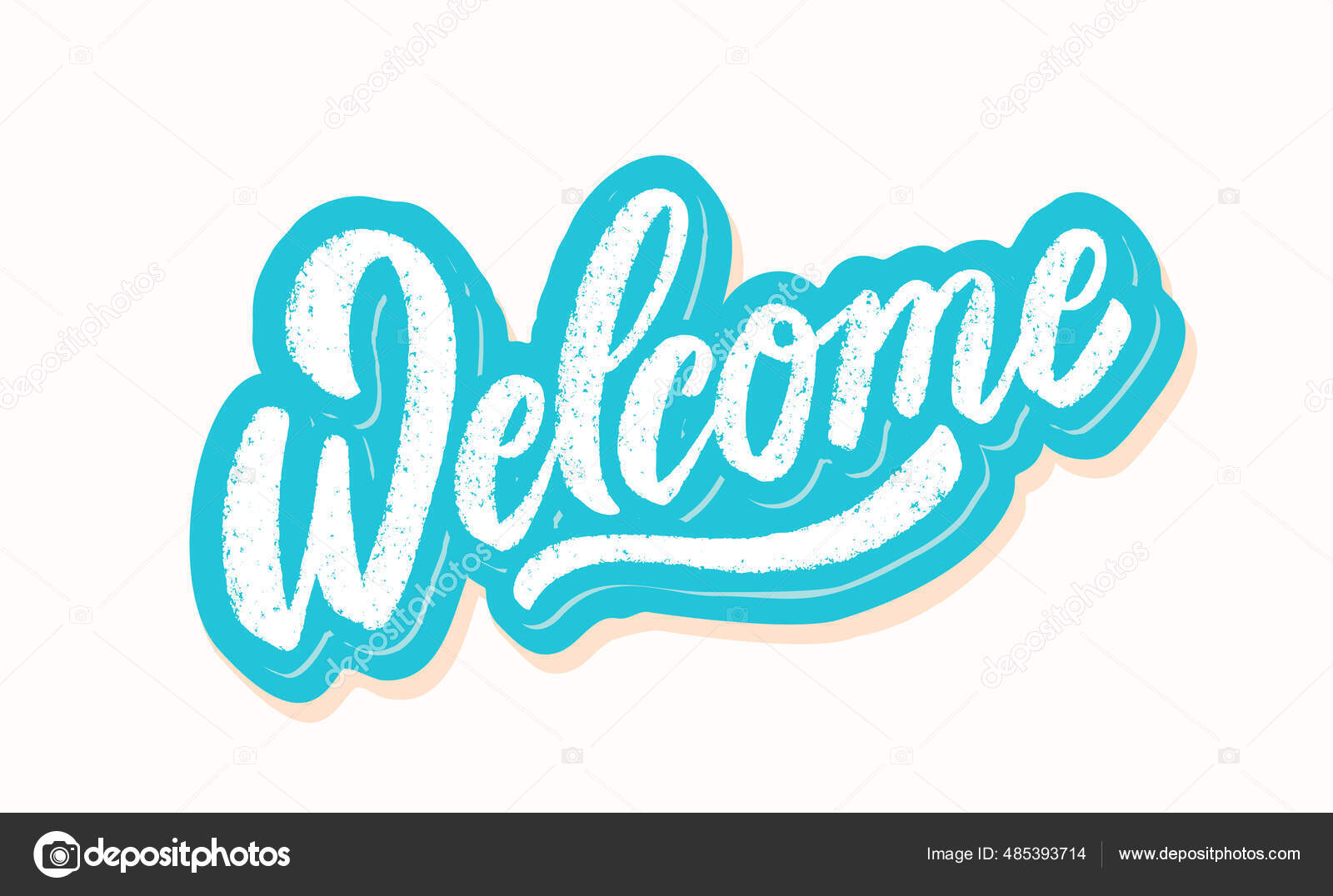 Bienvenida. Signo de escritura manuscrita vectorial. Vector de stock ...