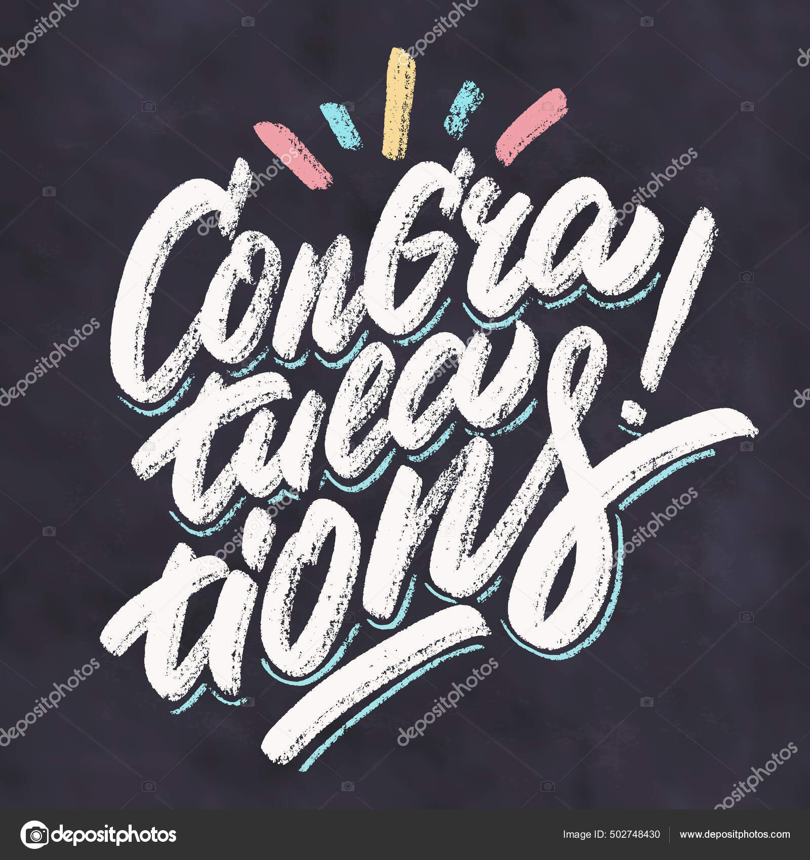 Enhorabuena. Vector pizarra letrero escrito a mano Vector de stock ...