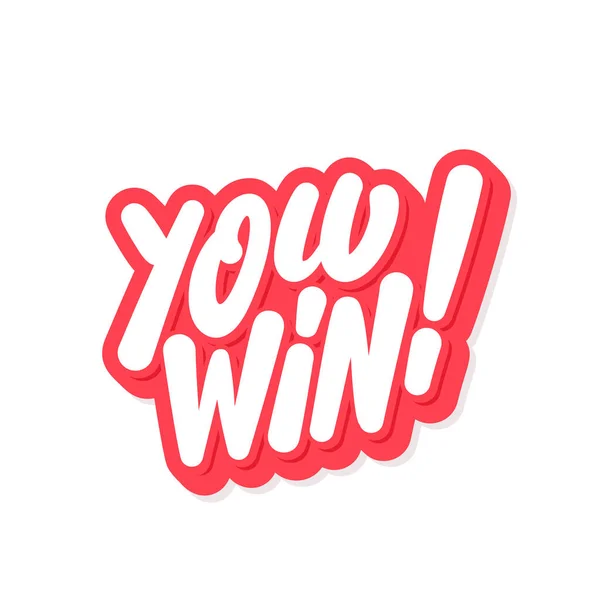 Win. Vector handwritten lettering banner. Stock Vector by ©alexgorka ...