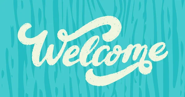 Bienvenida. Signo de escritura manuscrita vectorial. Vector de stock ...