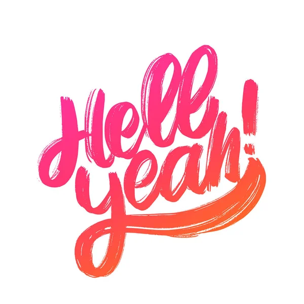 Yay. Vector lettering icon. Vector handwritten lettering. Stock ...