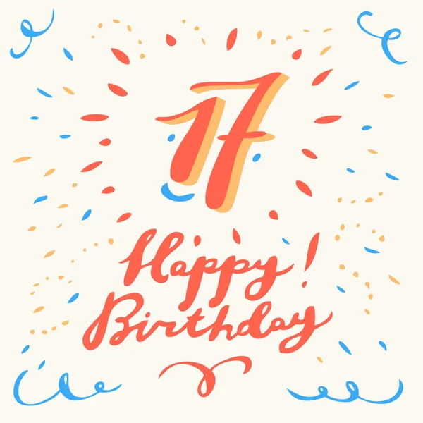 17th birthday Stock Vectors, Royalty Free 17th birthday Illustrations | Depositphotos®