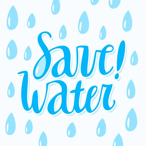 Save water! Hand lettering. — Stock Vector © alexgorka #95364332