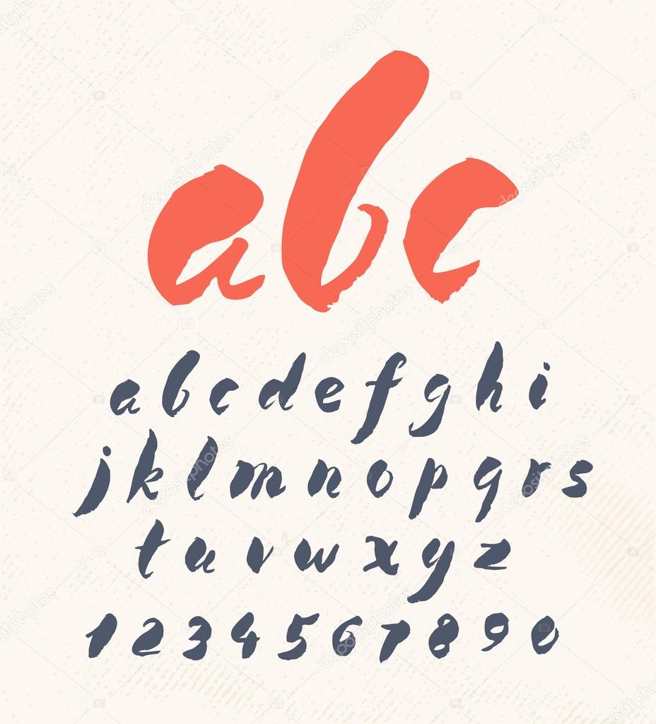 Hand drawn font. Stock Vector by ©alexgorka 95361136