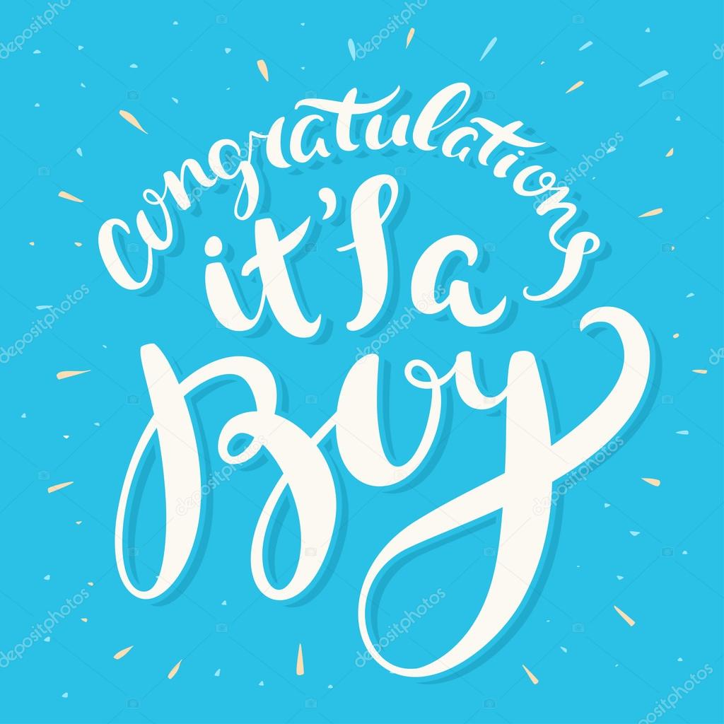 Congratulations, it's a boy. Stock Vector Image by ©alexgorka #95362542