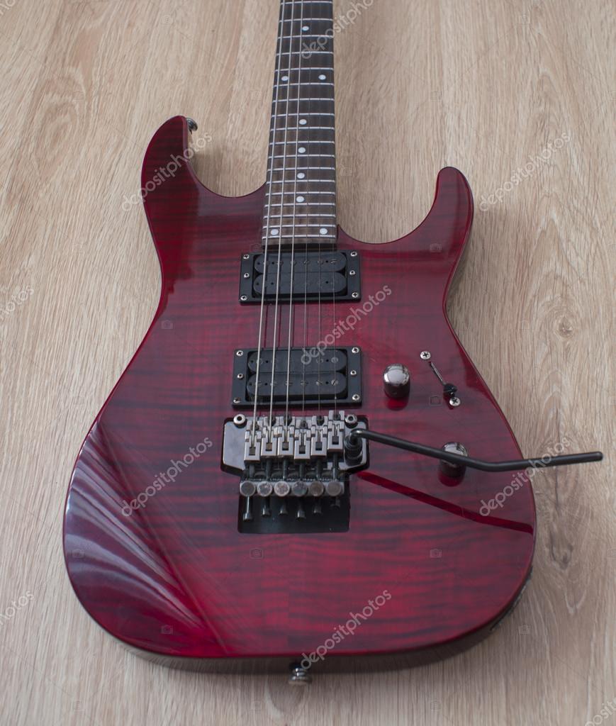 Red electro guitar — Stock Photo © Khan_risk #87396634