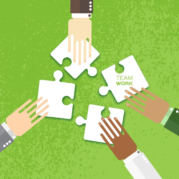Hands together team work — Stock Vector © mash3r #104534842