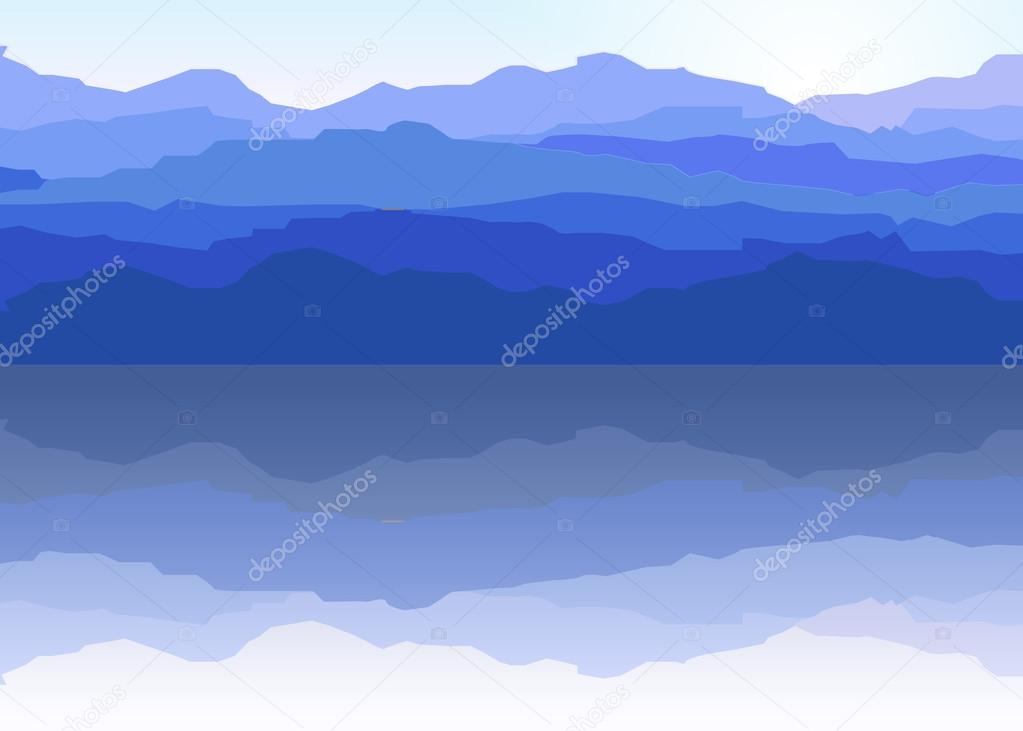 View of blue mountains Stock Vector Image by ©mash3r #86716214