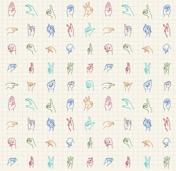 Hand sign for deaf people Vector Art Stock Images | Depositphotos