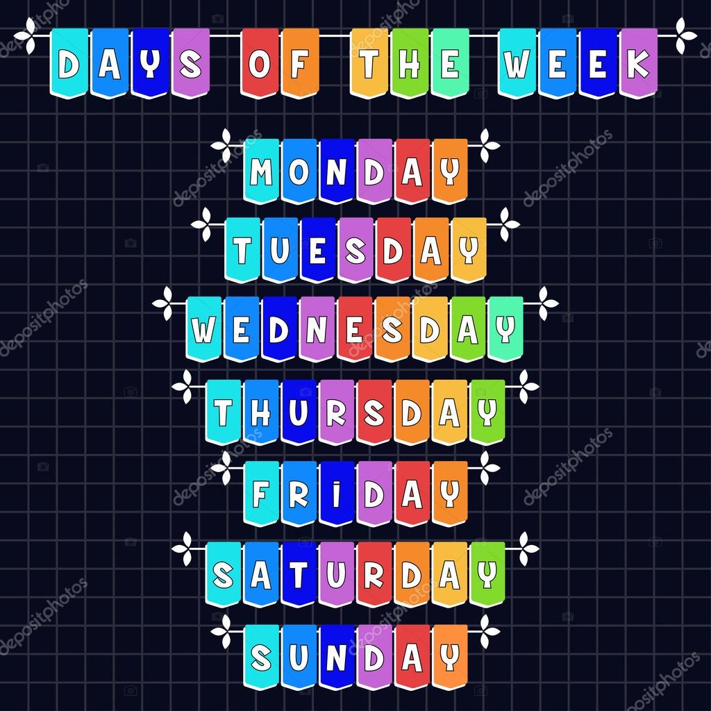 Days of the week - cartoon template Stock Vector Image by ©Vectorscore ...