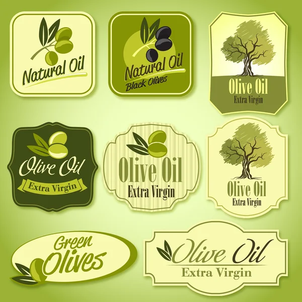 Olives stickers Vector Art Stock Images | Depositphotos