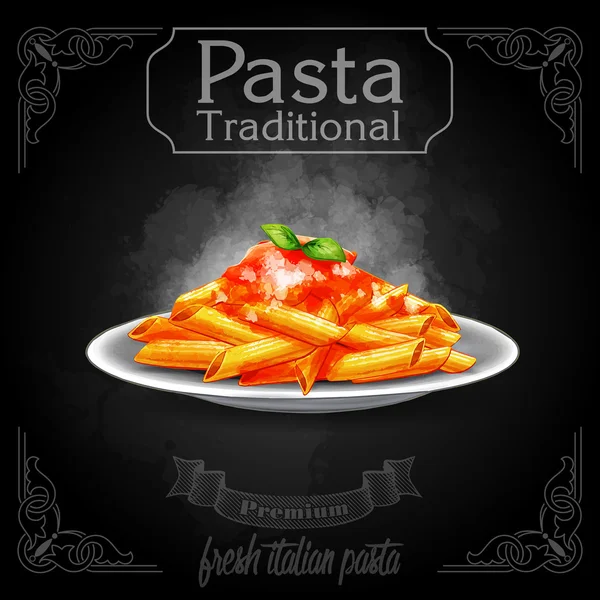 Pasta plate Vector Art Stock Images | Depositphotos