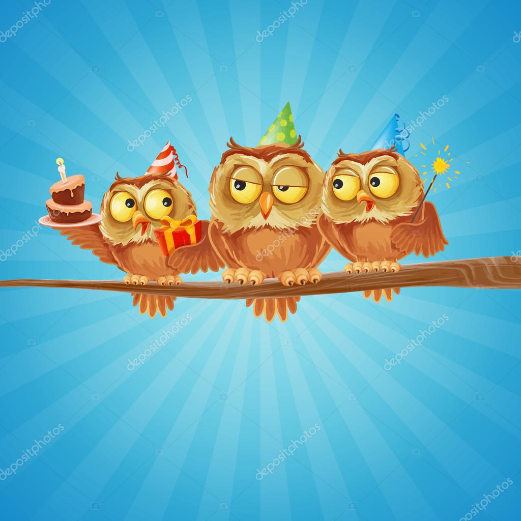 Cute Owl Clip Art Birthday