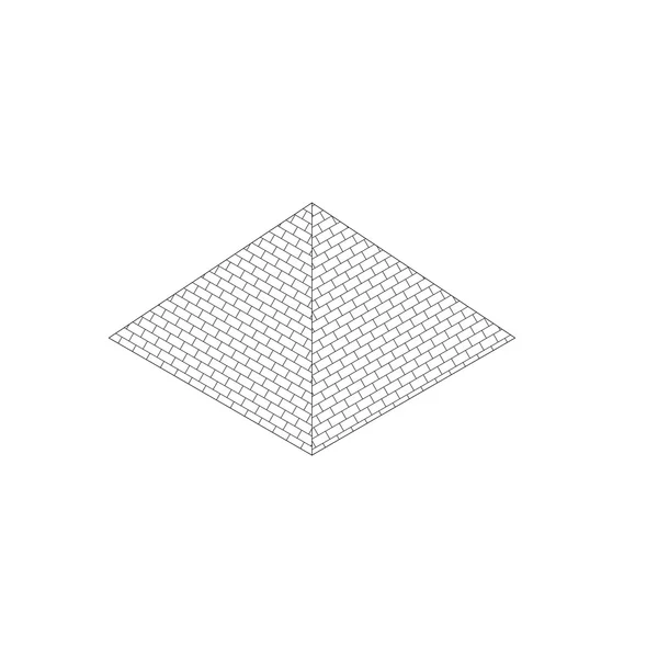 Wireframe mesh Polygonal pyramid. Pyramid of the lines connected points ...