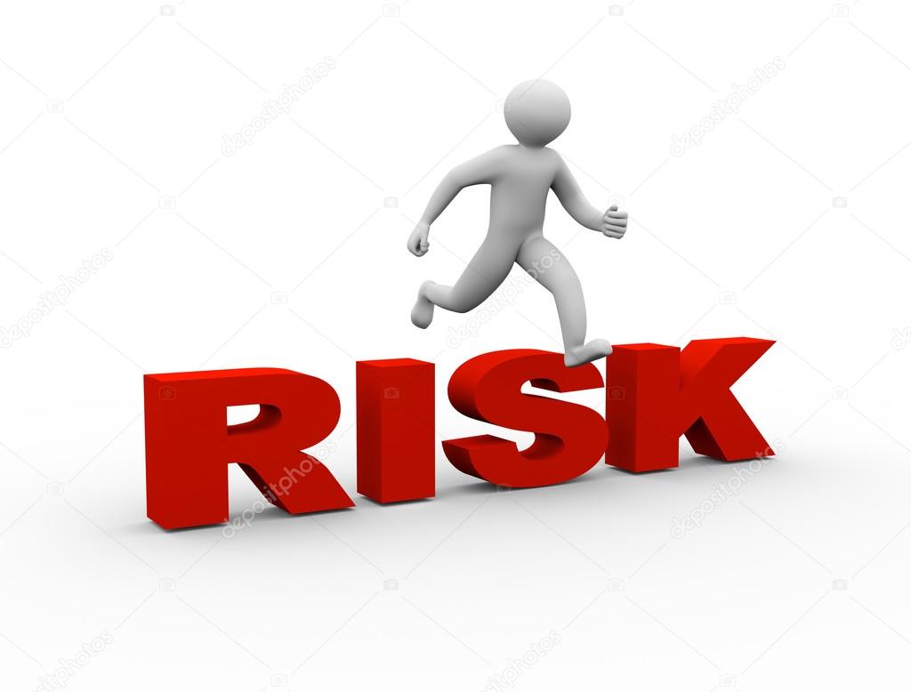 3d man jumping over risk — Stock Photo © asfia #87382234