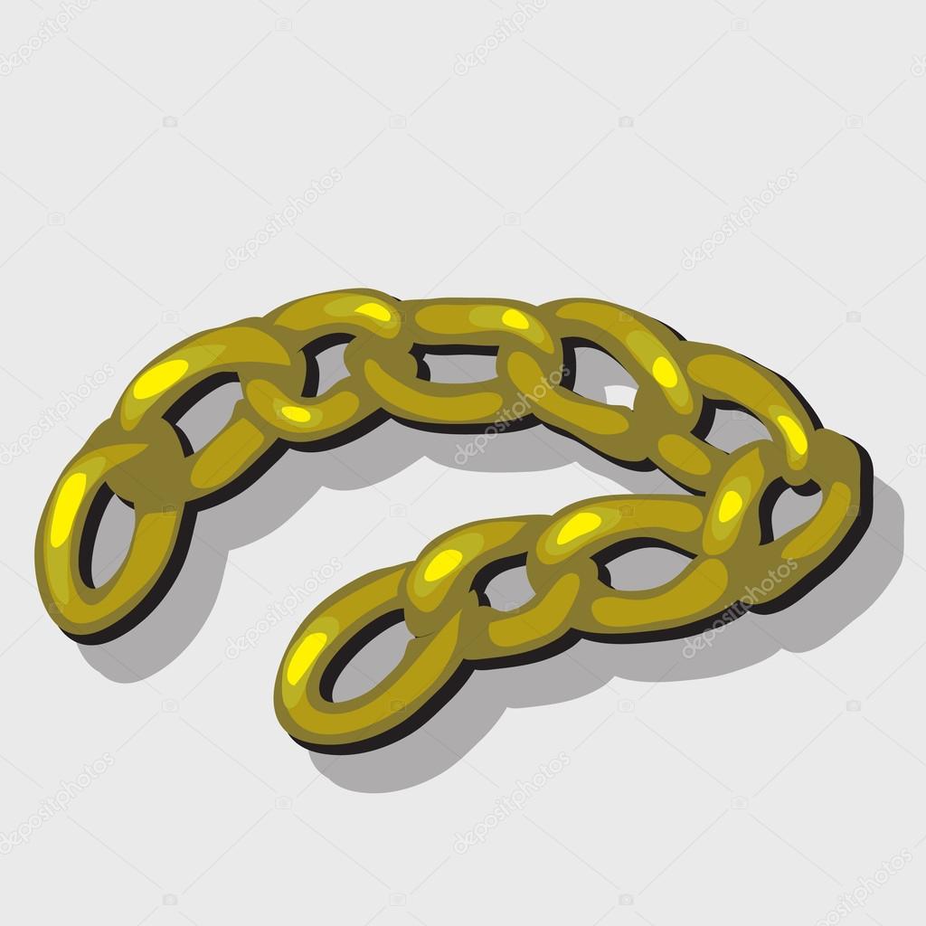 Massive yellow chain Stock Vector by ©Anton_Lunkov 109804556