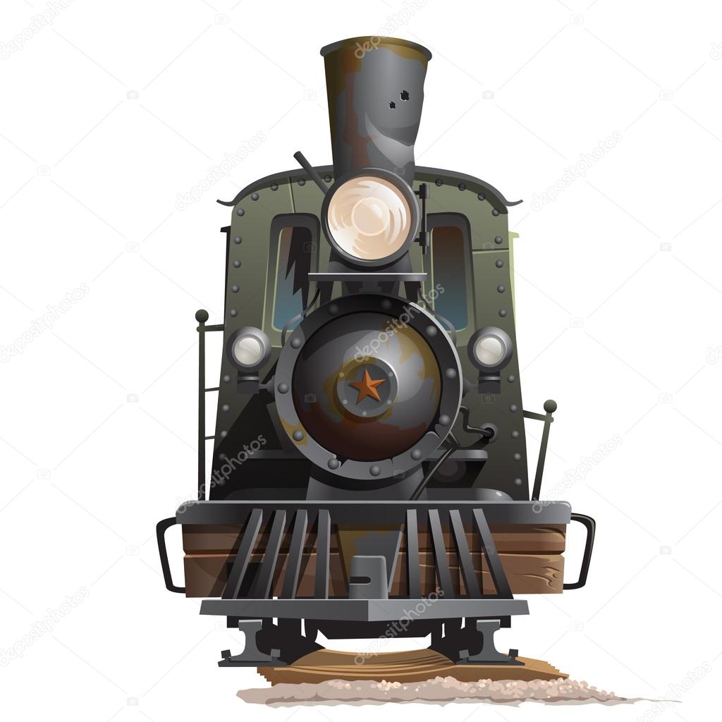 Train Front View Vector