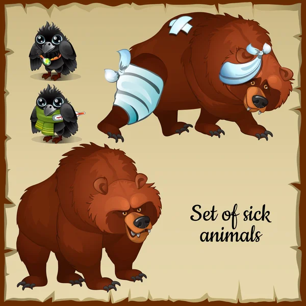 Animal medical cartoon birds Vector Art Stock Images | Depositphotos