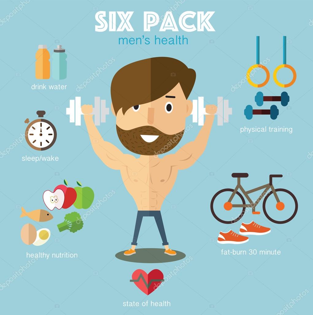 Men's health — Stock Vector © sajja #86720072