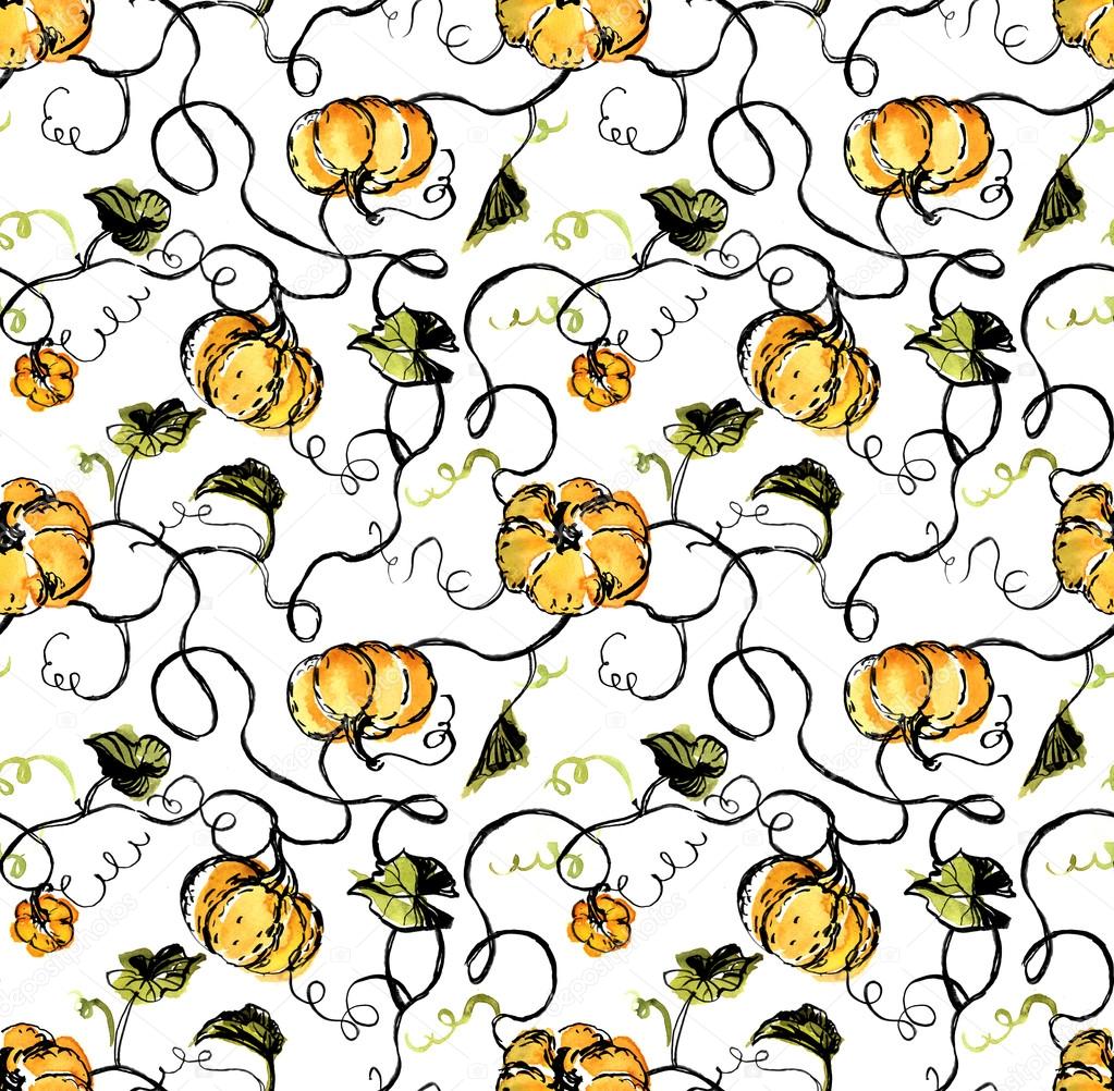 Pumpkin Vine Pattern
