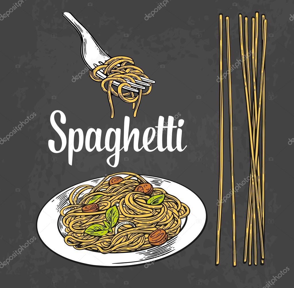 Plate Of Spaghetti Drawing