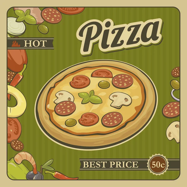 Retro pizza poster Stock Vector Image by ©lukeruk #26690315