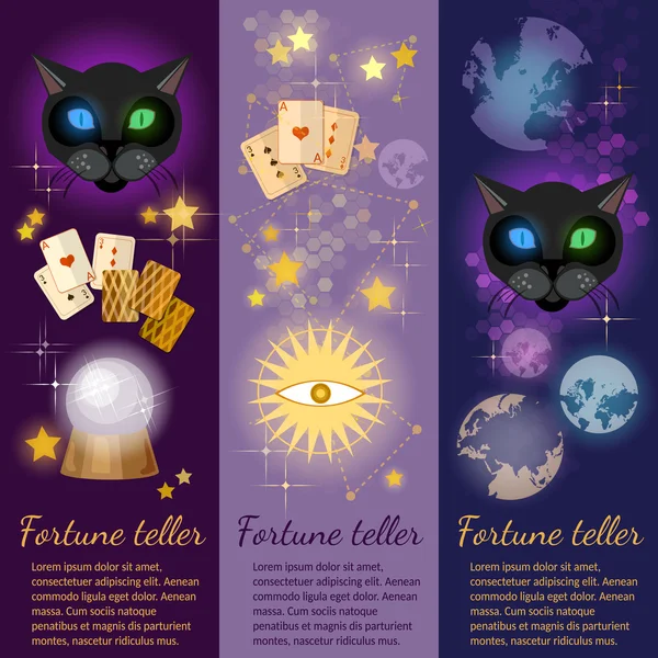 Astrology and alchemy banners magic ball fortune telling — Stock Vector ...