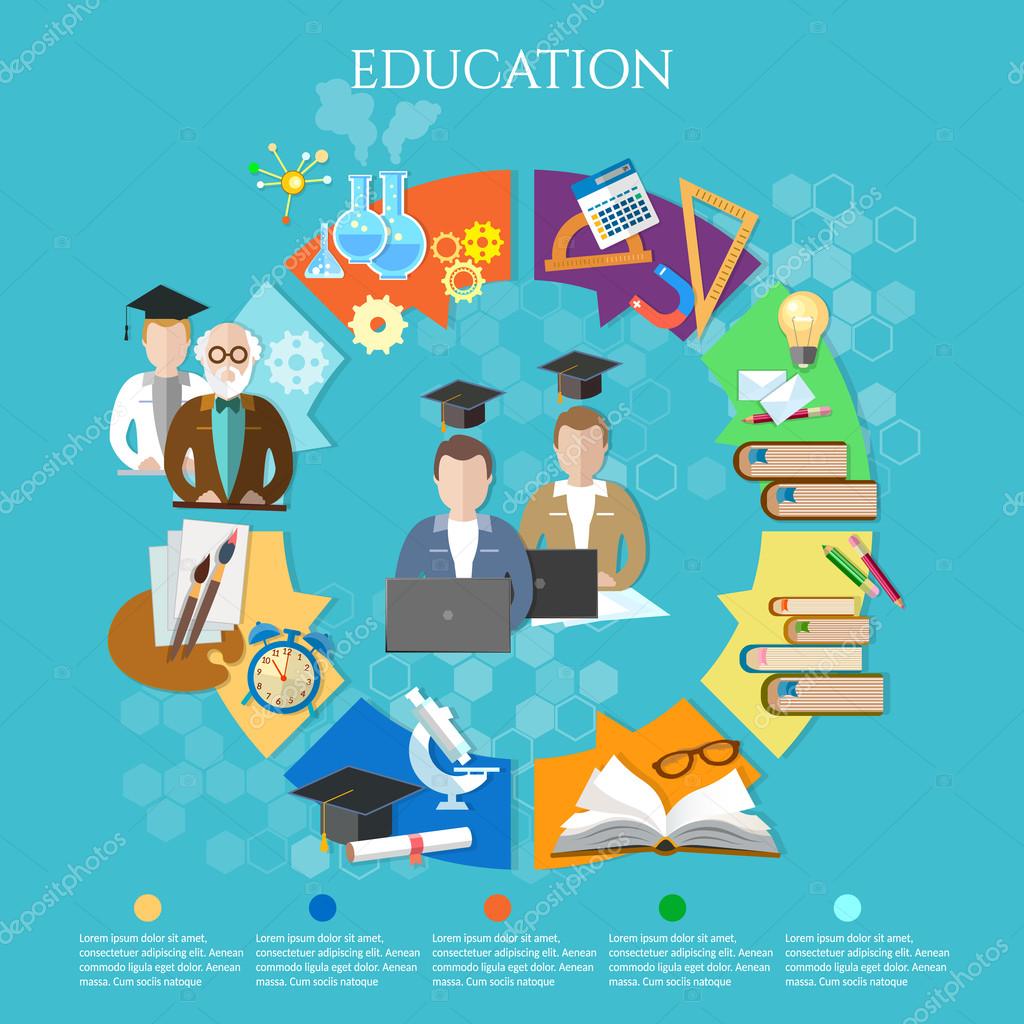 Education infographic open book of knowledge Stock Vector Image by ...