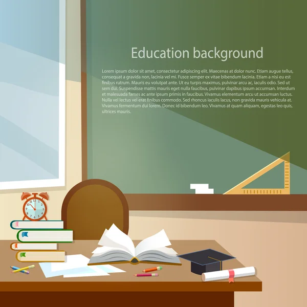 Education background, school blackboard, open book of knowledge ⬇ ...