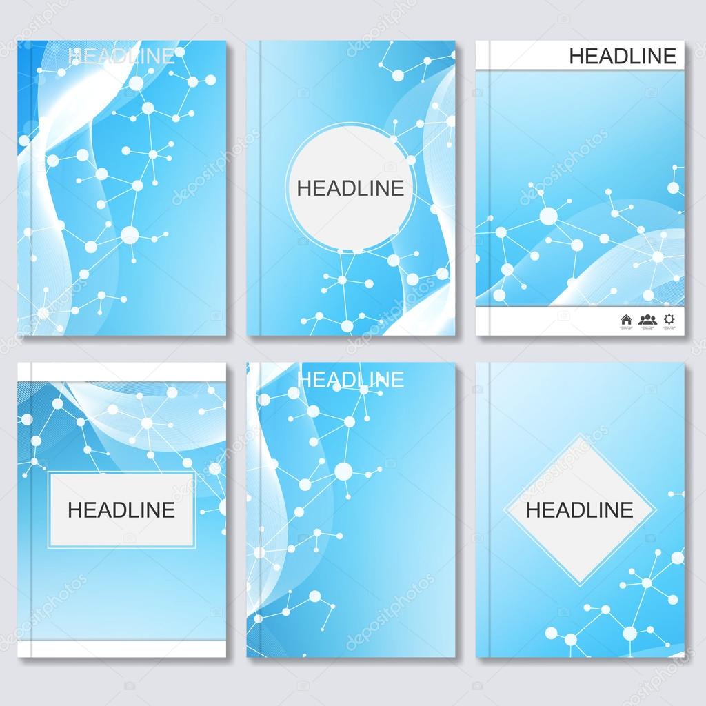 Science vector background. Modern vector templates for brochure, flyer ...