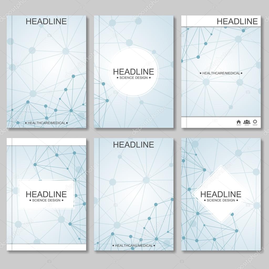 Science vector background. Modern vector templates for brochure, flyer ...