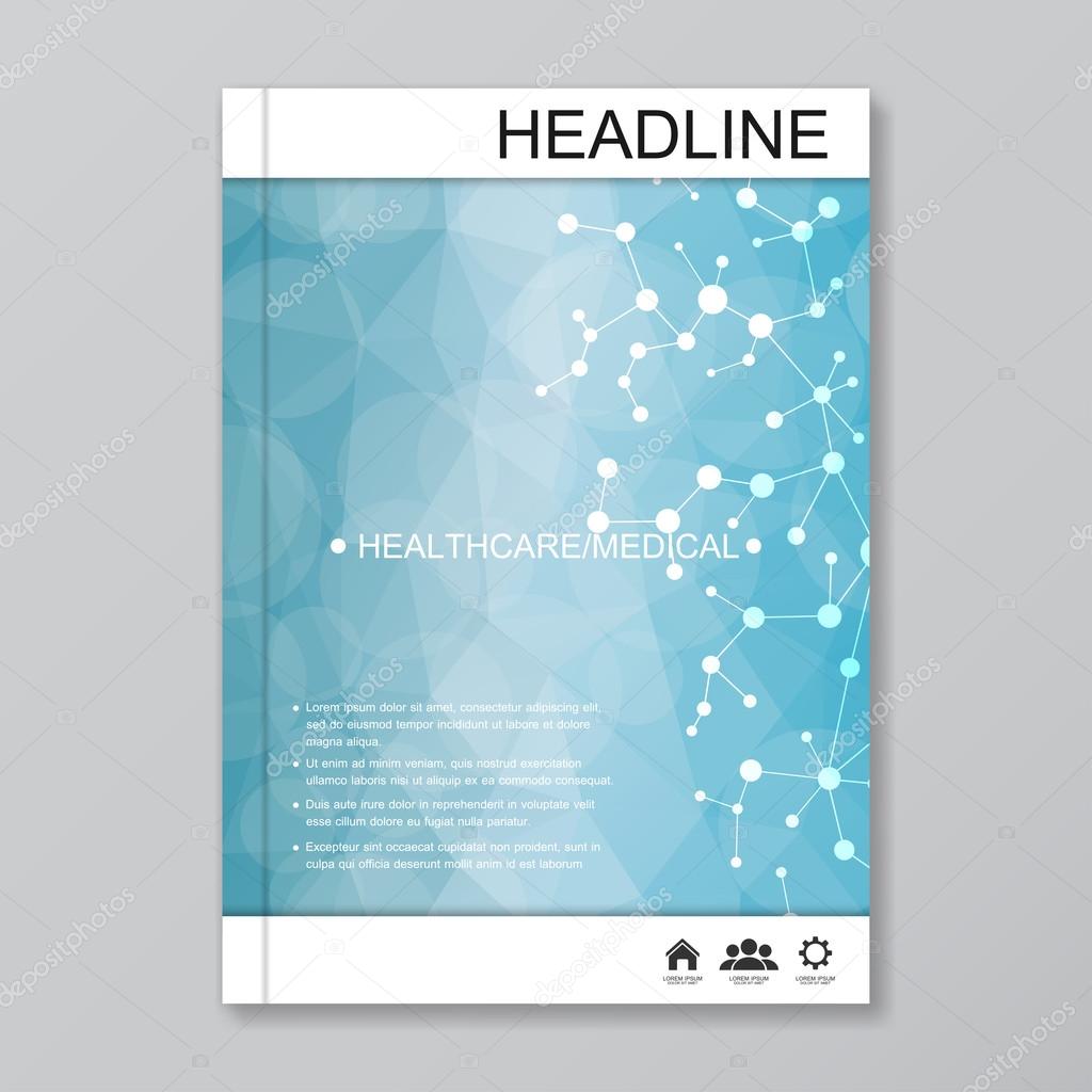 Science vector background. Modern vector templates for brochure, flyer ...