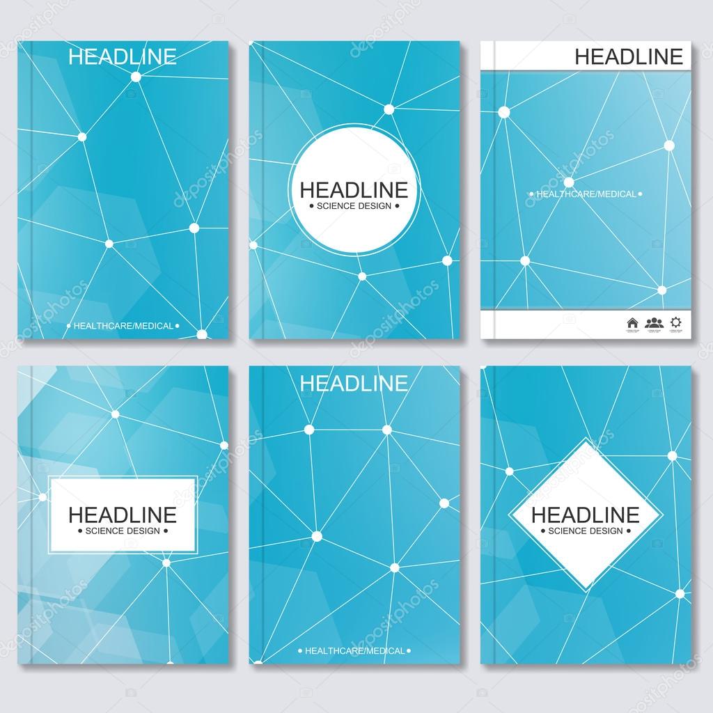 Science vector background. Modern vector templates for brochure, flyer ...