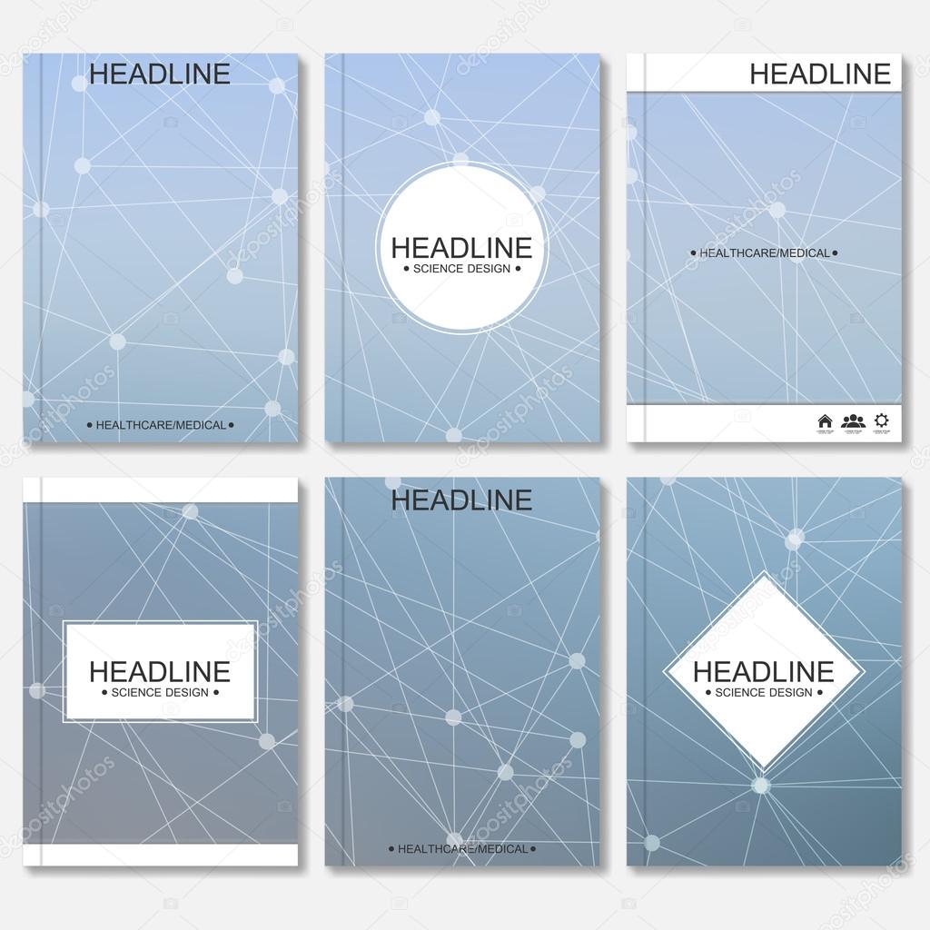 Science vector background. Modern vector templates for brochure, flyer ...