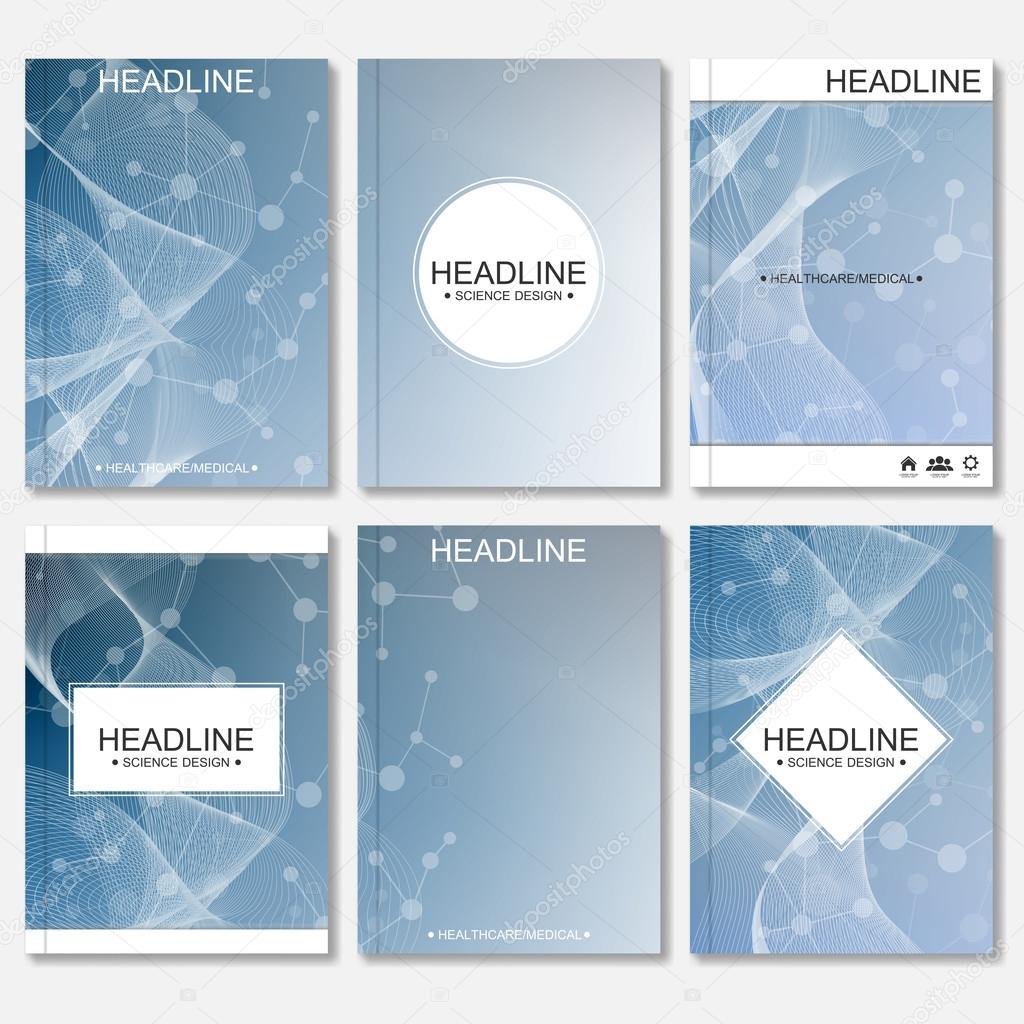Science vector background. Modern vector templates for brochure, flyer ...