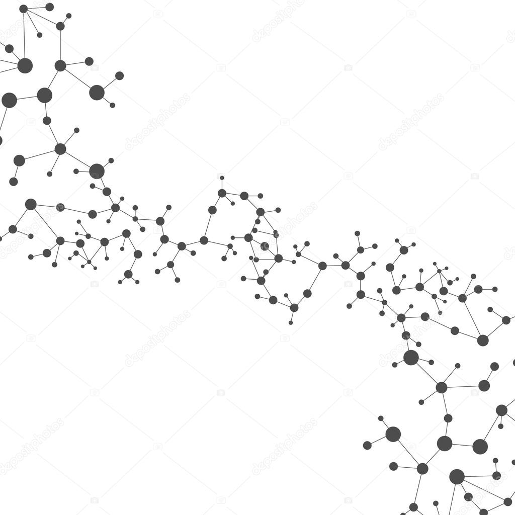 Structure molecule and communication Dna, atom, neurons. Science ...